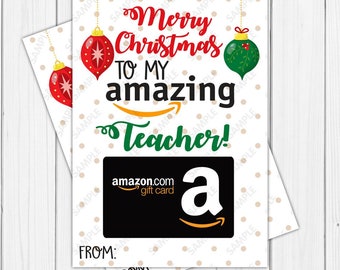 Teacher Gift Card Printable | Etsy