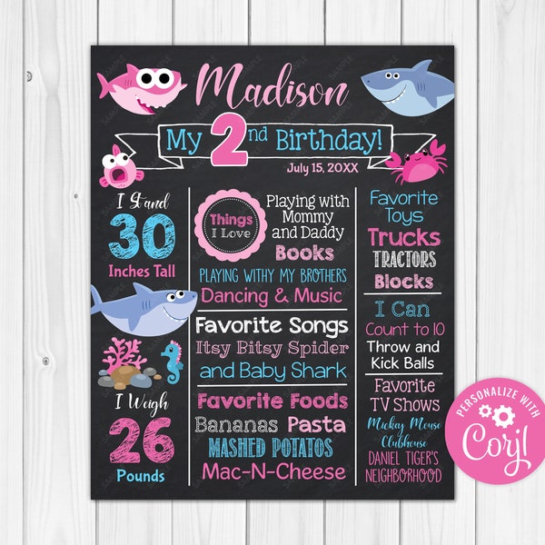 Baby Shark Printable - Etsy