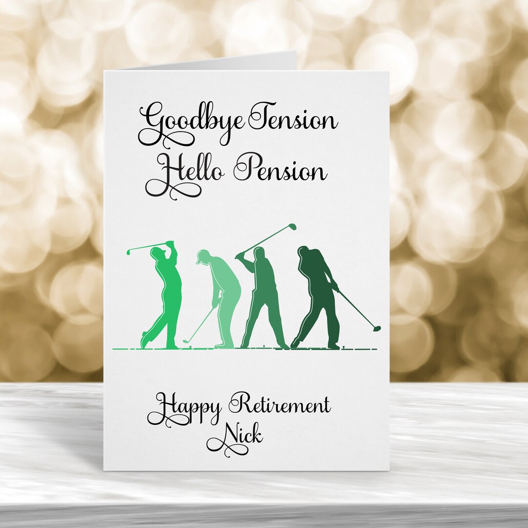 Personalised Retirement Card, Happy Retirement Card, Goodbye Tension ...