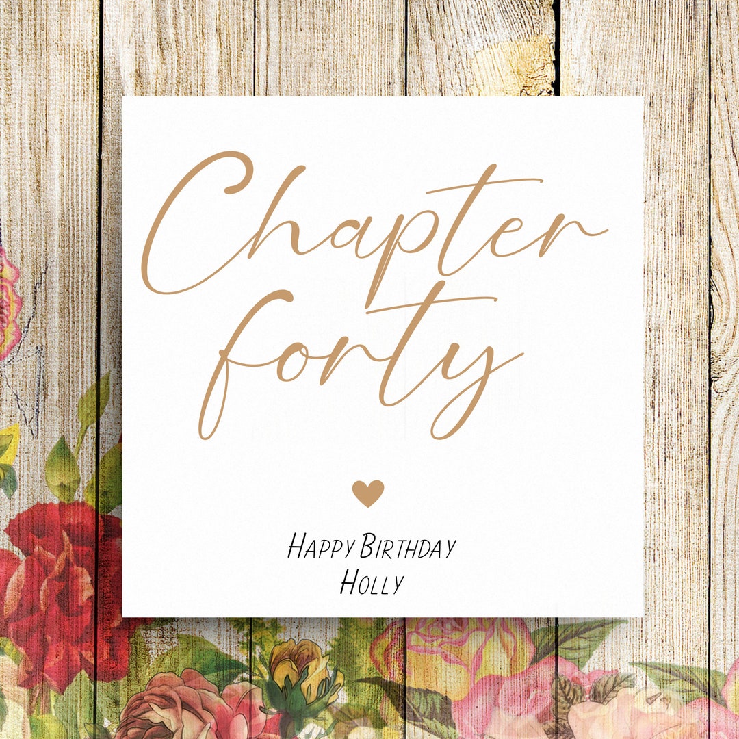 Personalised Birthday Card, 40th Birthday Card, Fortieth Birthday Card ...