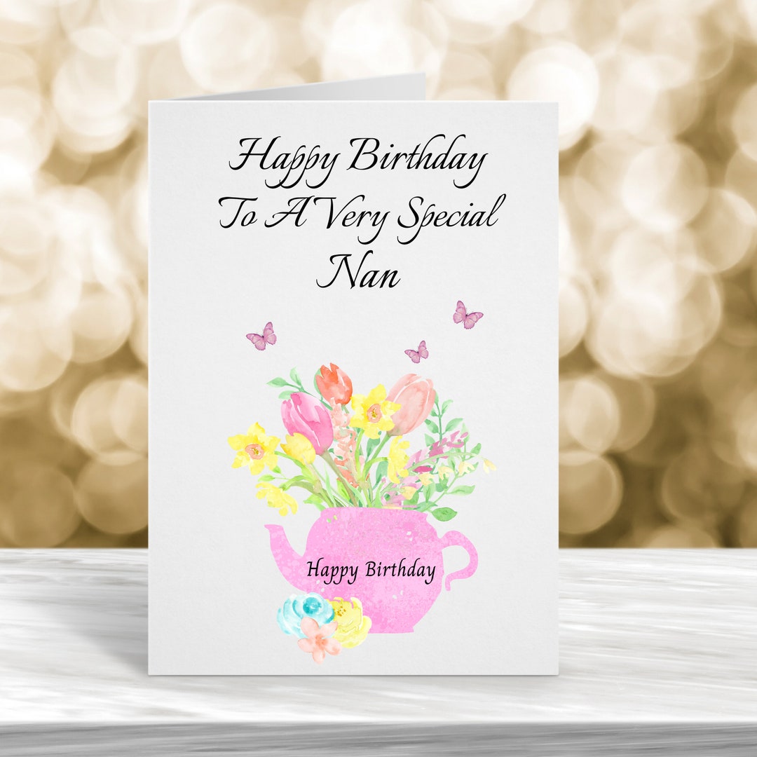 Personalised Nan Card, Mum/mummy/aunt/cousin/friend Birthday Card ...