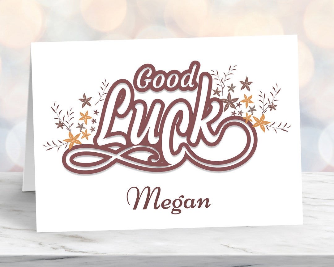 Good Luck Card, Personalised Good Luck Card, Best of Luck Card, Fingers ...