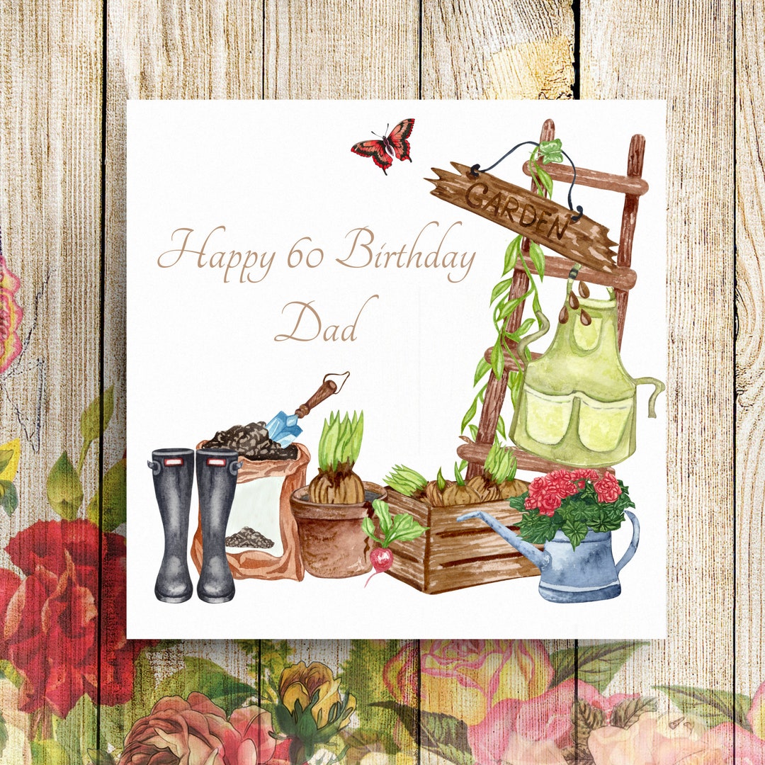 Personalised 60th Birthday Card, Dad Birthday Card, Son Birthday Card ...