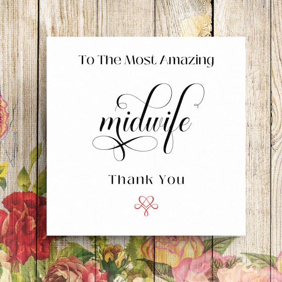 Thank You for Being Our Midwife Midwife Thank You Card - Etsy
