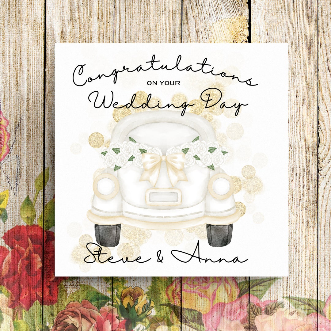 Personalised Wedding Card, Wedding Card, Wedding Day Card, to A Special ...