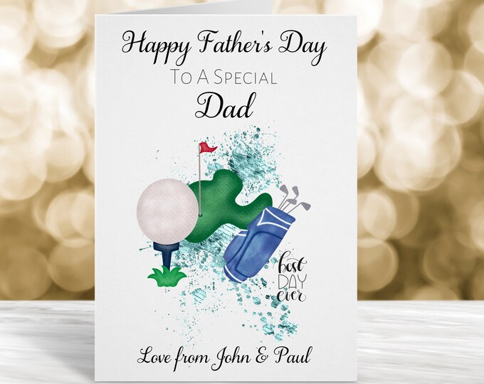 Personalised Father's Day Card, Happy Father's Day, No. 1 Dad Card ...