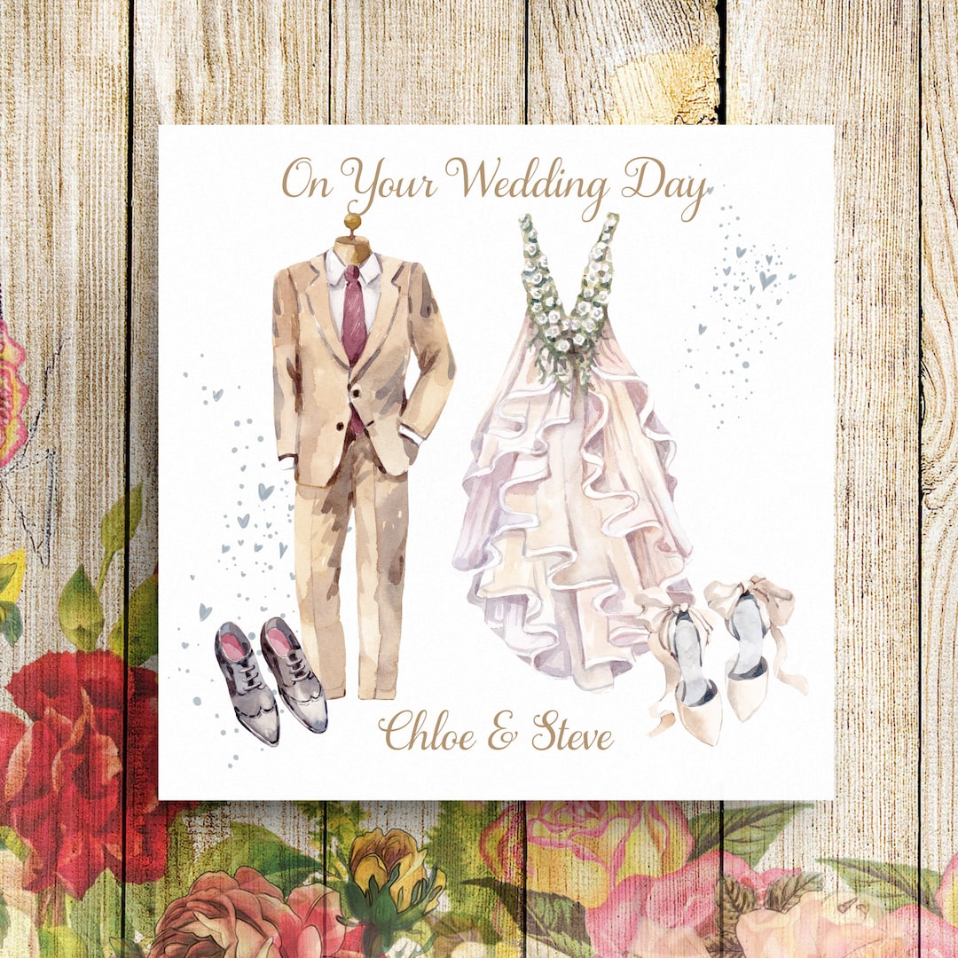 Personalised Wedding Card, Wedding Day Card, Congratulations on Your ...