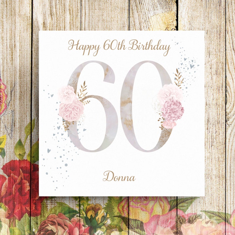 Personalised 60th Birthday Card 60th Birthday Card Daughter - Etsy UK
