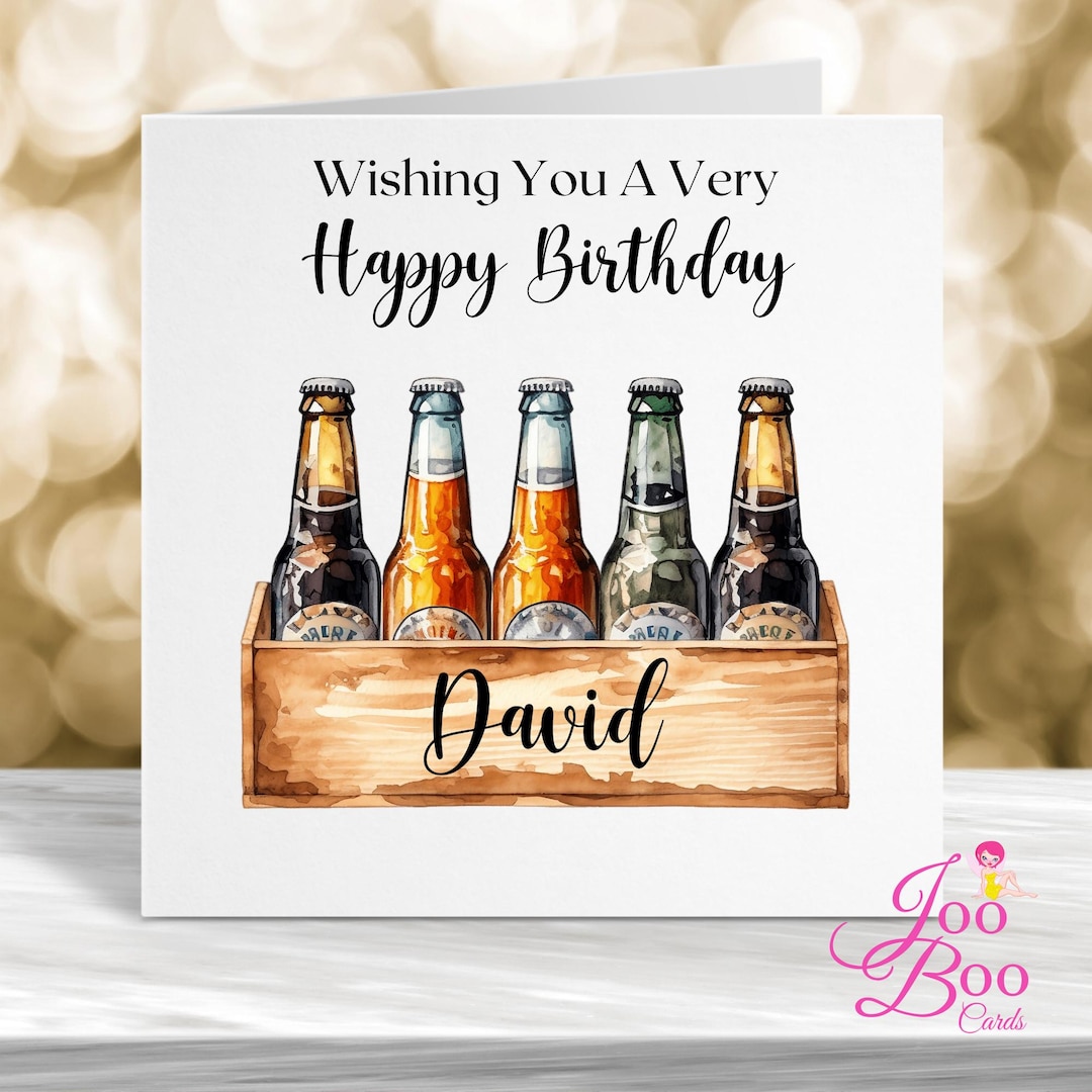 Personalised Birthday Card, Beer Birthday Card, Dad Birthday Card ...