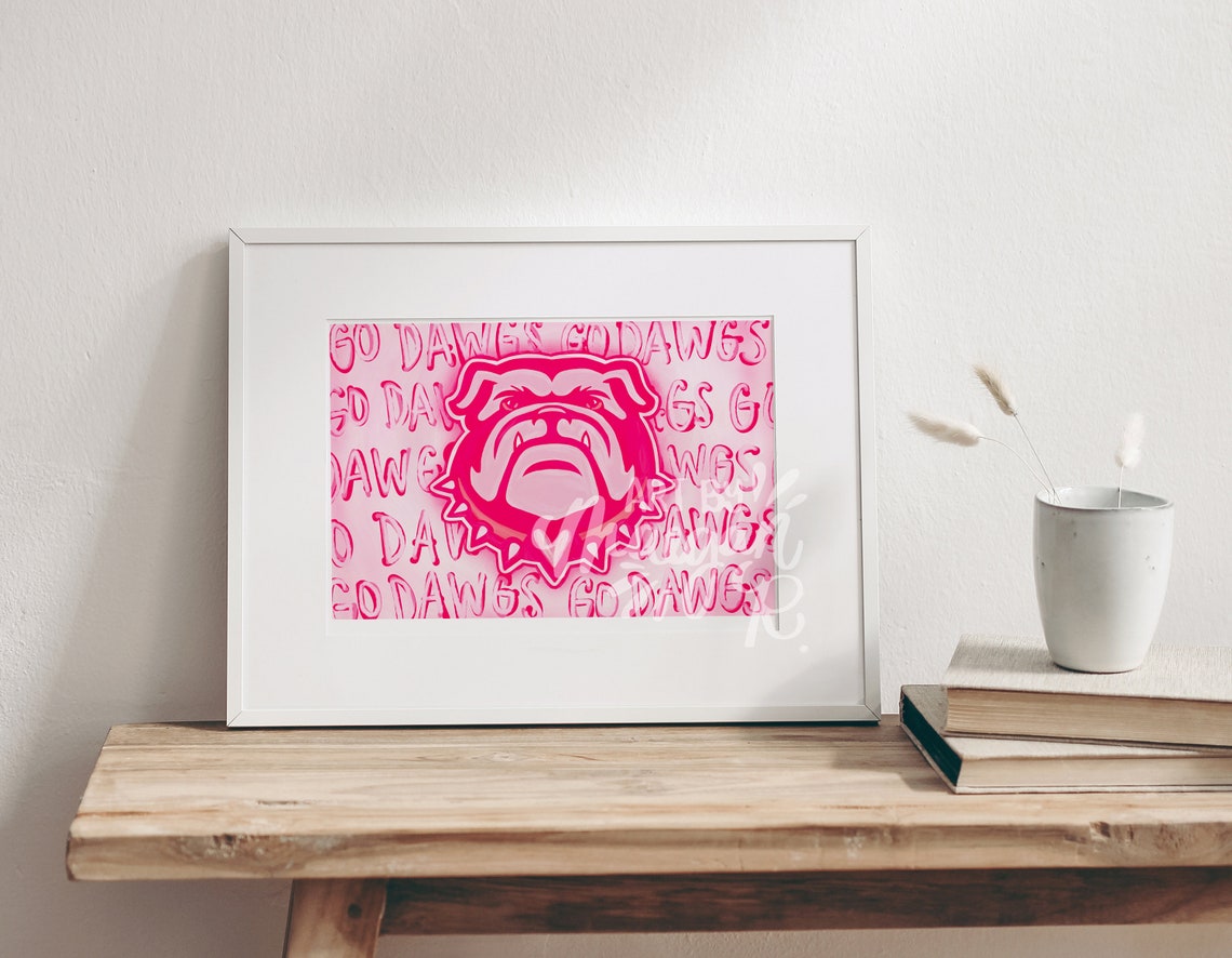 University of Georgia Go Dawgs Graffiti Bulldog Poster - Wall Art ...