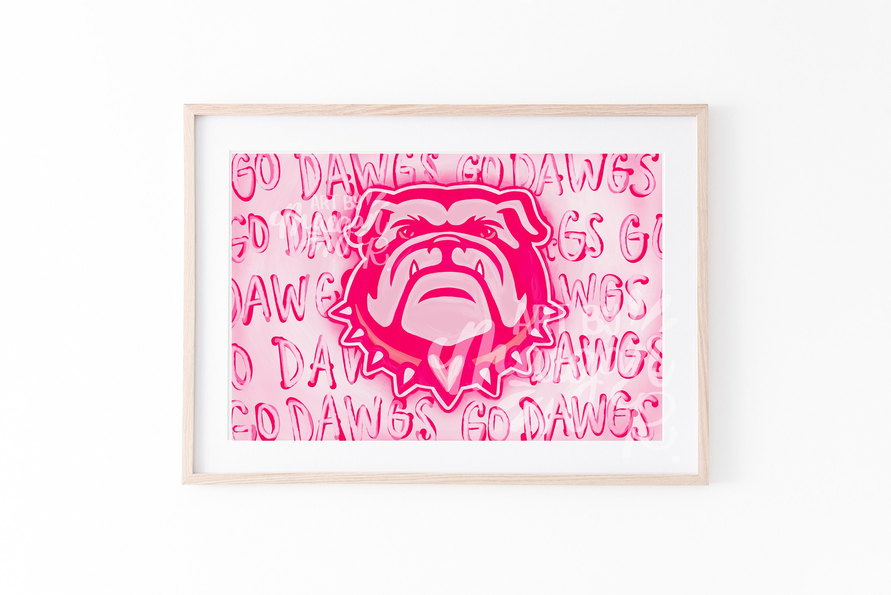 University of Georgia Go Dawgs Graffiti Bulldog Poster - Wall Art ...