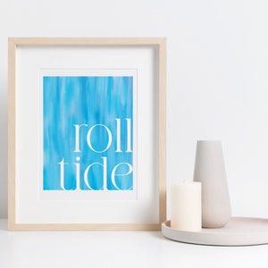 Dorm Decor Wall Art - Blue Roll Tide Poster - Digital Download - Etsy