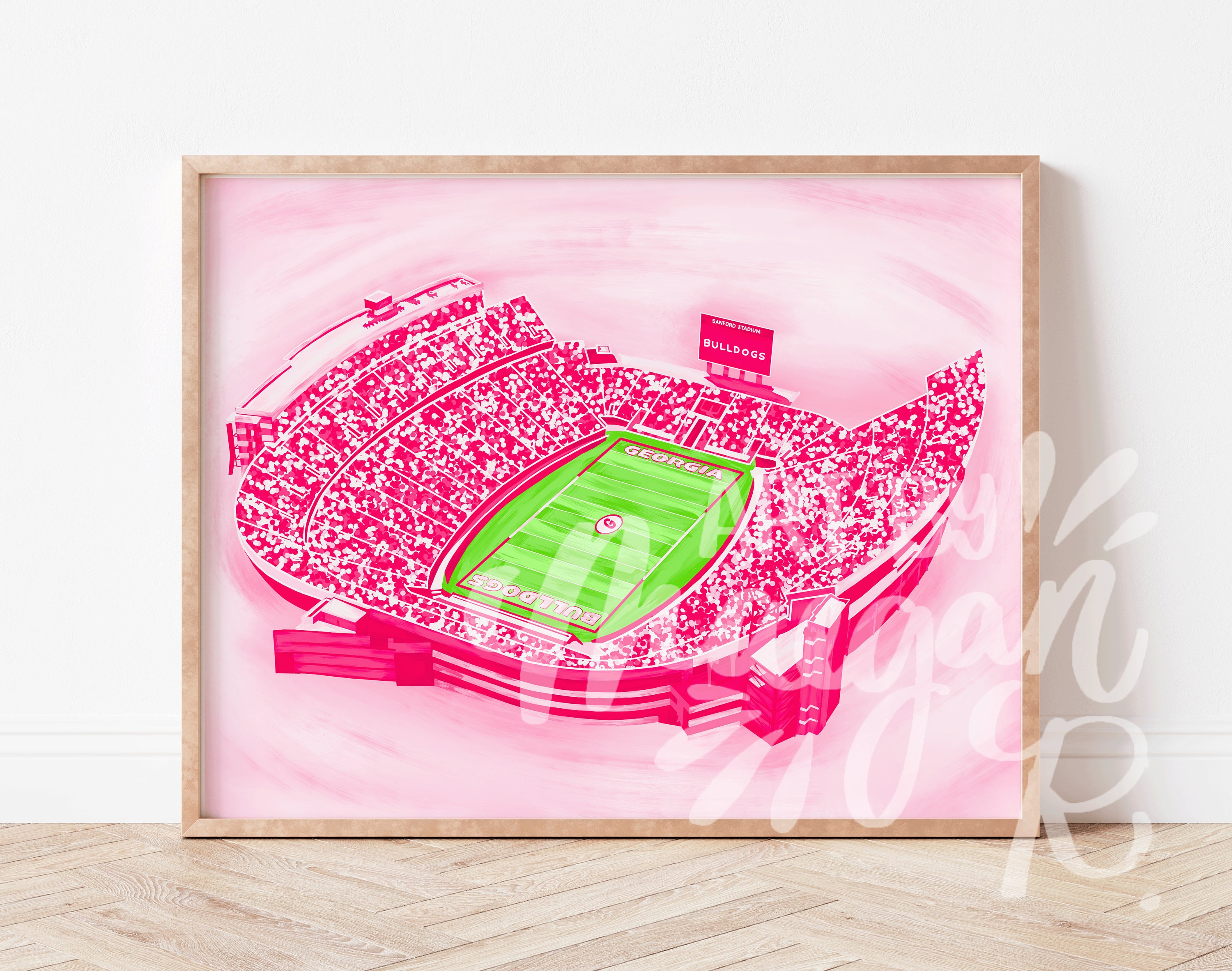 Dorm Decor Wall Art - University of Georgia Sanford Stadium - Digital ...