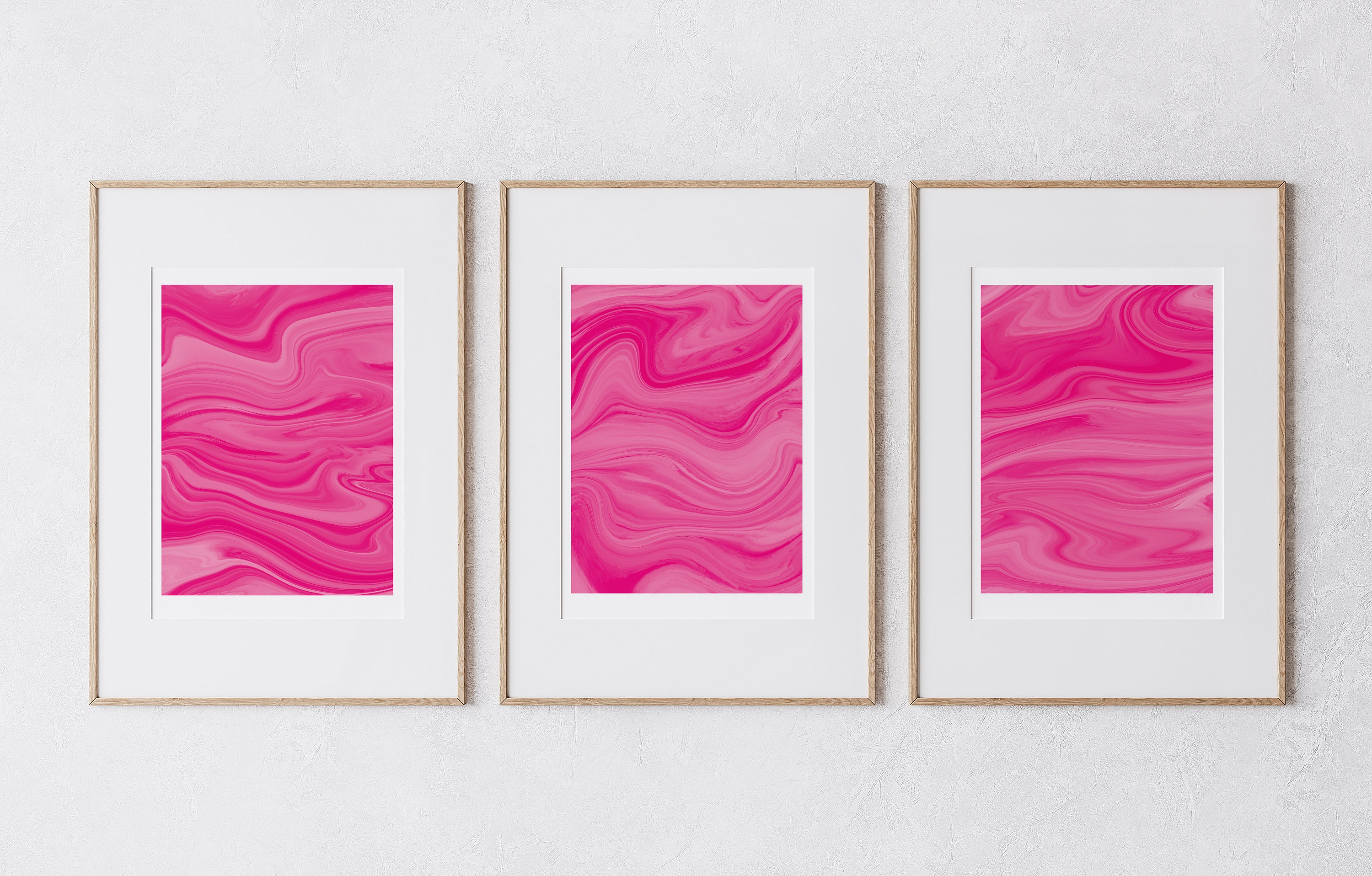 Pink Marble Wall Art Room Decor Gallery Wall Set Preppy - Etsy