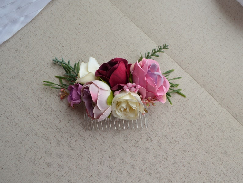 Lilac Flower Comb Light Purple Hair Comb Purple Hair Clip Wedding ...