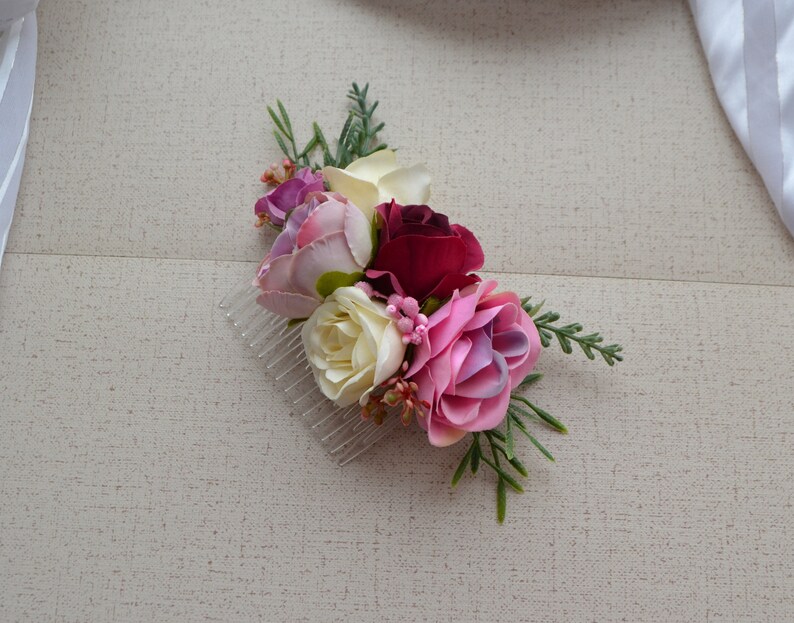 Lilac Flower Comb Light Purple Hair Comb Purple Hair Clip Wedding ...