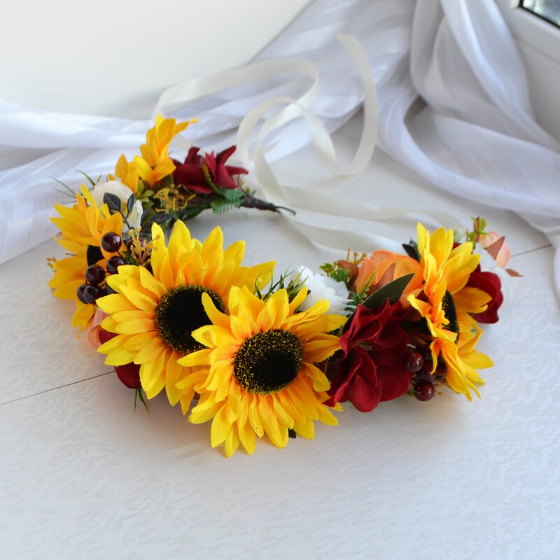 Sunflower Crown - Etsy