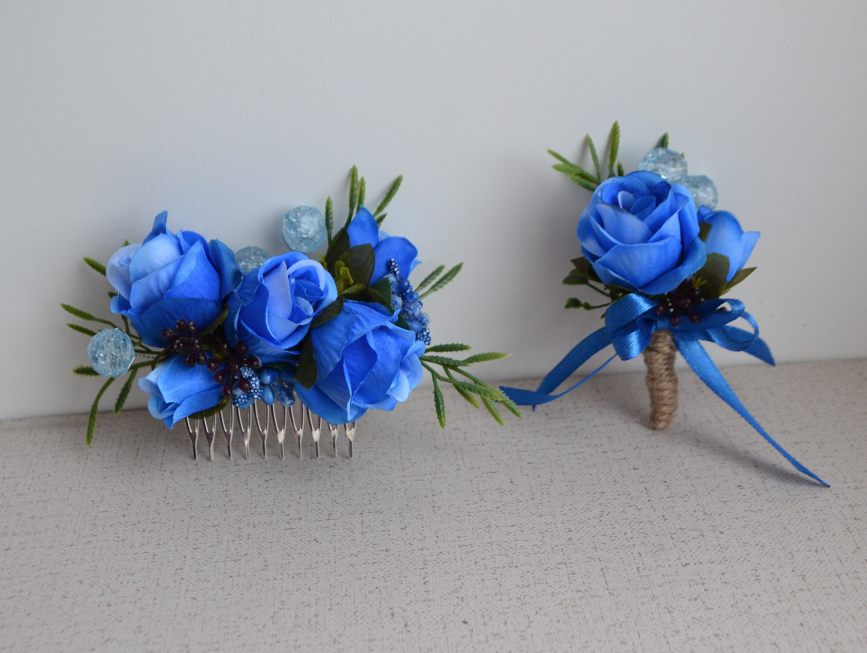 Deep Blue Flower Crown Royal Blue Boho Floral Crown Navy - Etsy