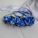 Deep Blue Flower Crown Royal Blue Boho Floral Crown Navy - Etsy