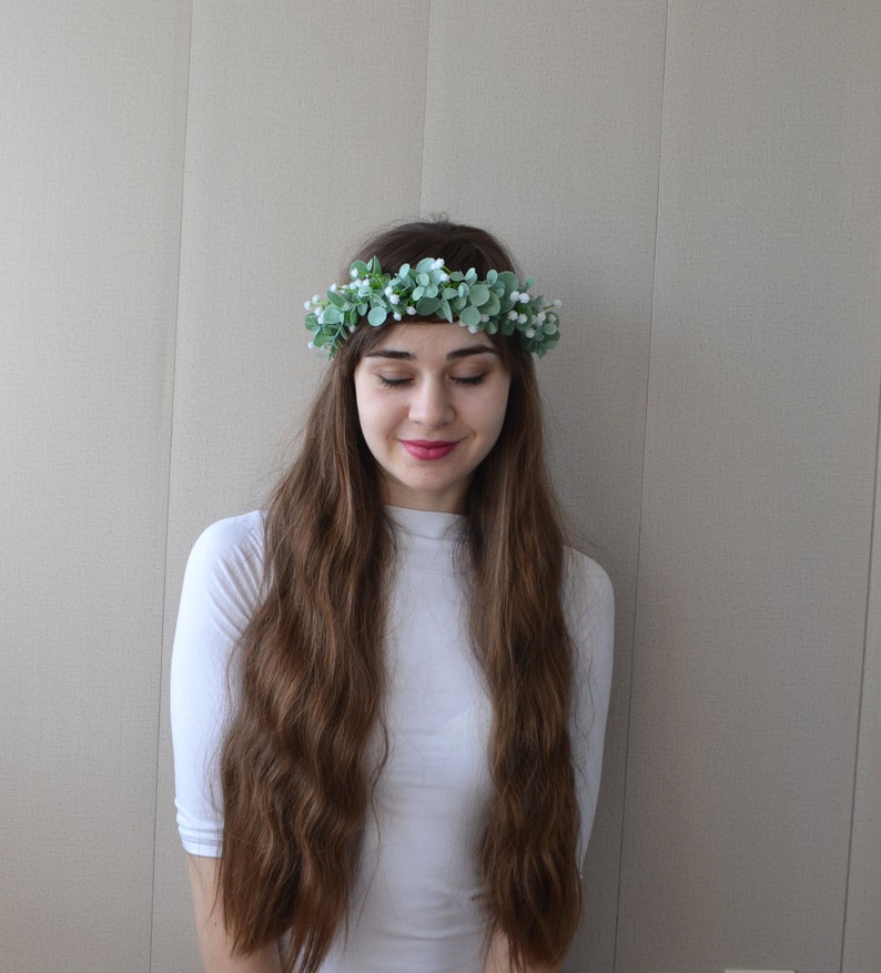 Eucalyptus Flower Crown Greenery Wedding Floral Crown Outdoor | Etsy