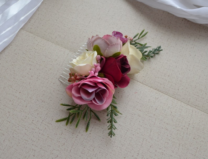 Lilac Flower Comb Light Purple Hair Comb Purple Hair Clip Wedding ...