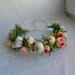 Fall Flower Crown Beige Floral Crown Ivory Green Floral - Etsy