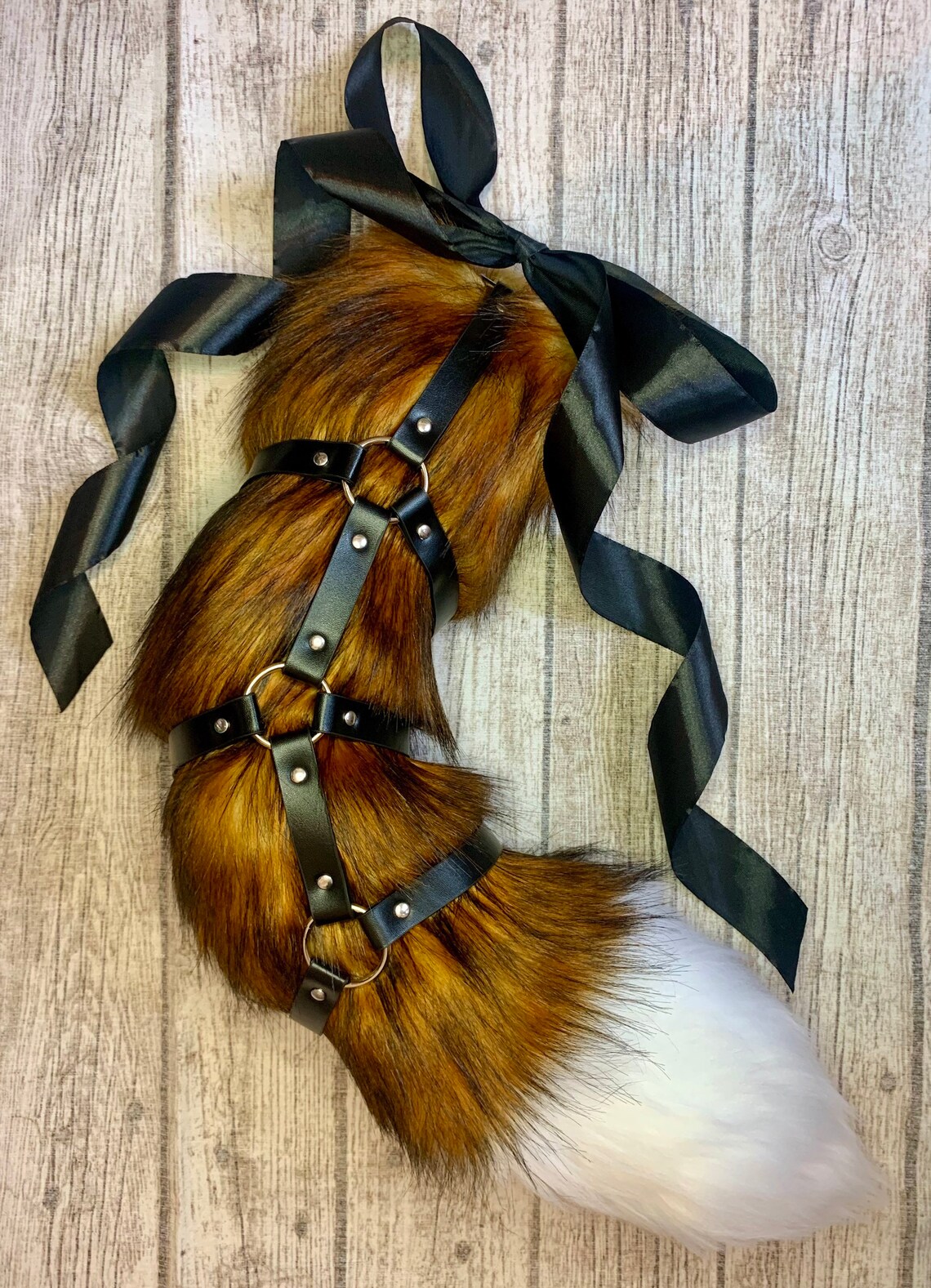 Red Fox Bondage Harness Kitten Tail BDSM Petplay | Etsy