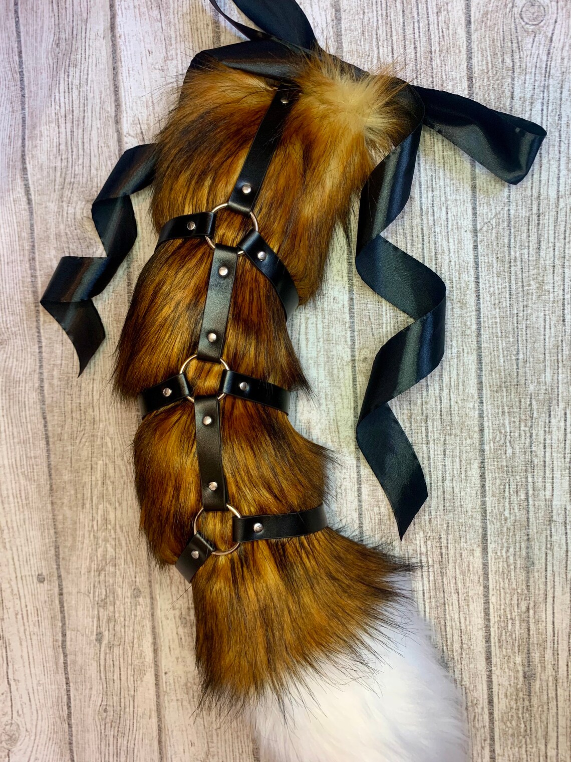 Red Fox Bondage Harness Kitten Tail BDSM Petplay - Etsy UK