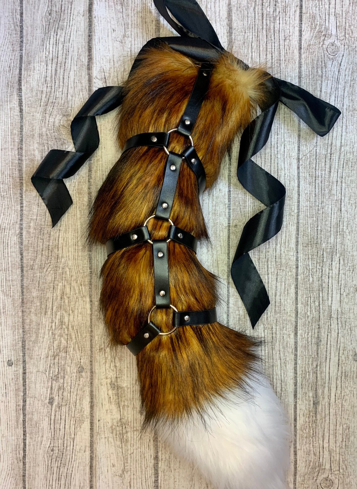 Red Fox Bondage Harness Kitten Tail BDSM Petplay - Etsy UK