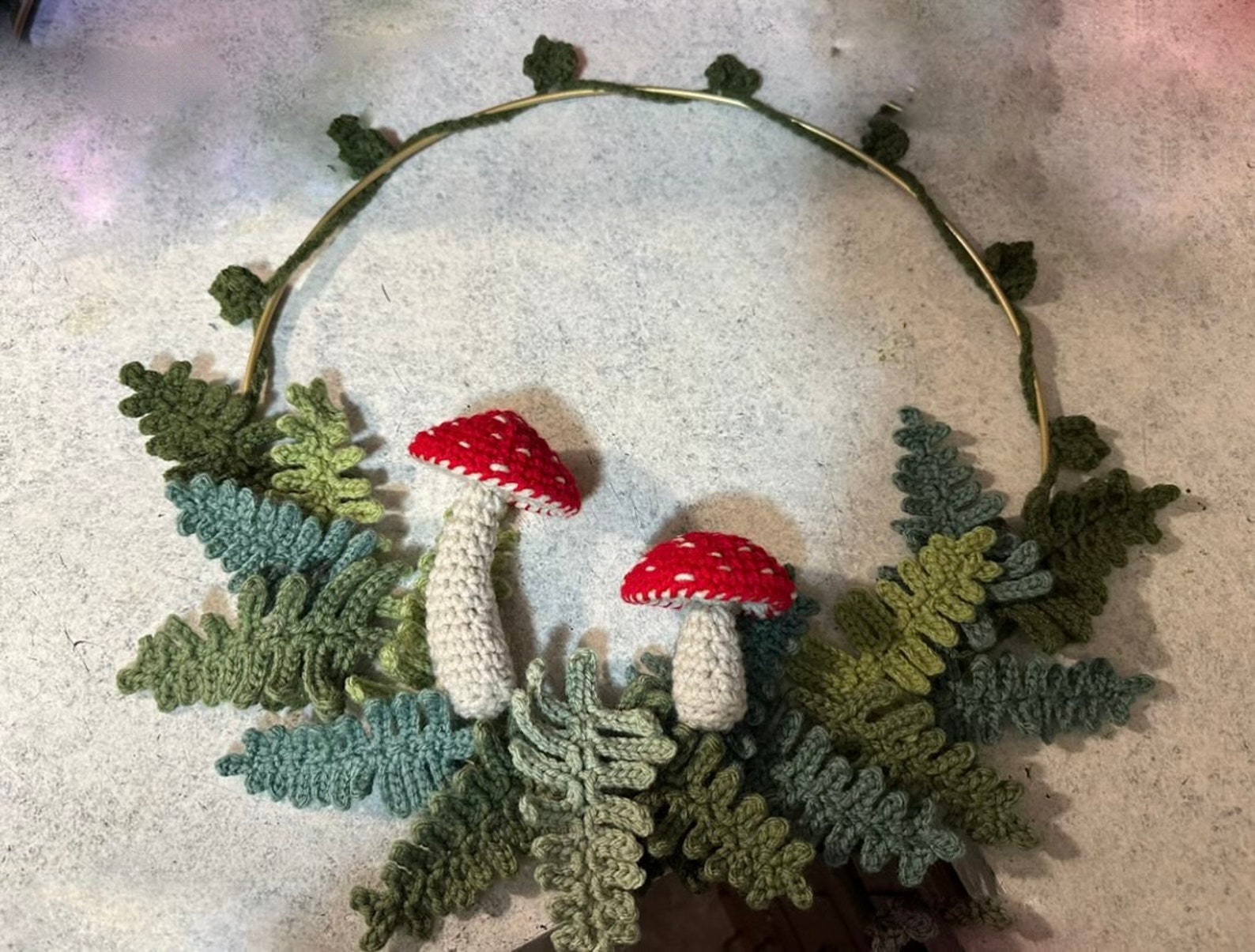 Crochet Mystic Fern Garden Wreath - Etsy