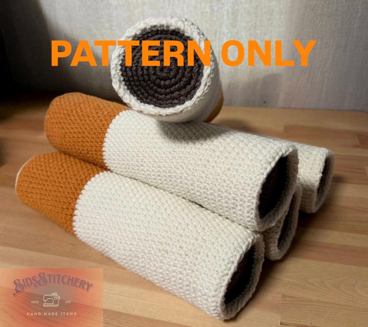 GIANT Crochet Cigarette PATTERN ONLY - Etsy