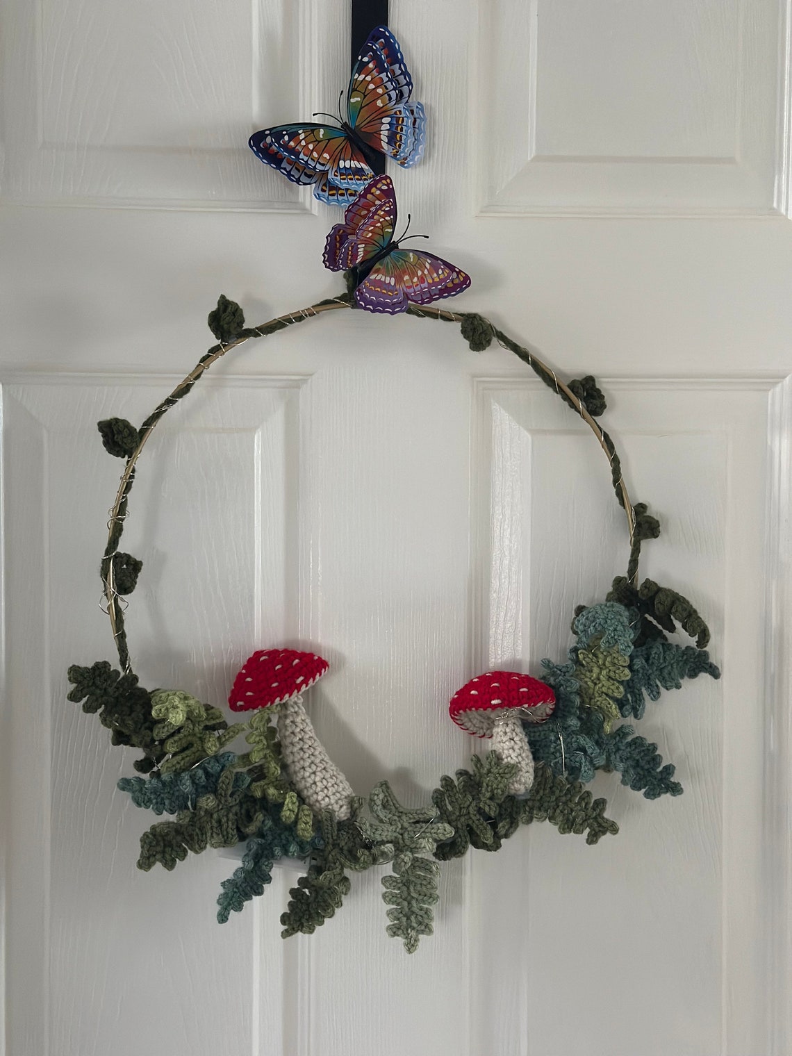 Crochet Mystic Fern Garden Wreath - Etsy