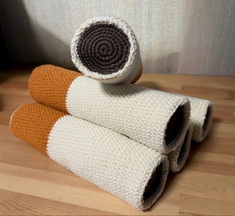 GIANT Crochet Cigarette Handmade - Etsy