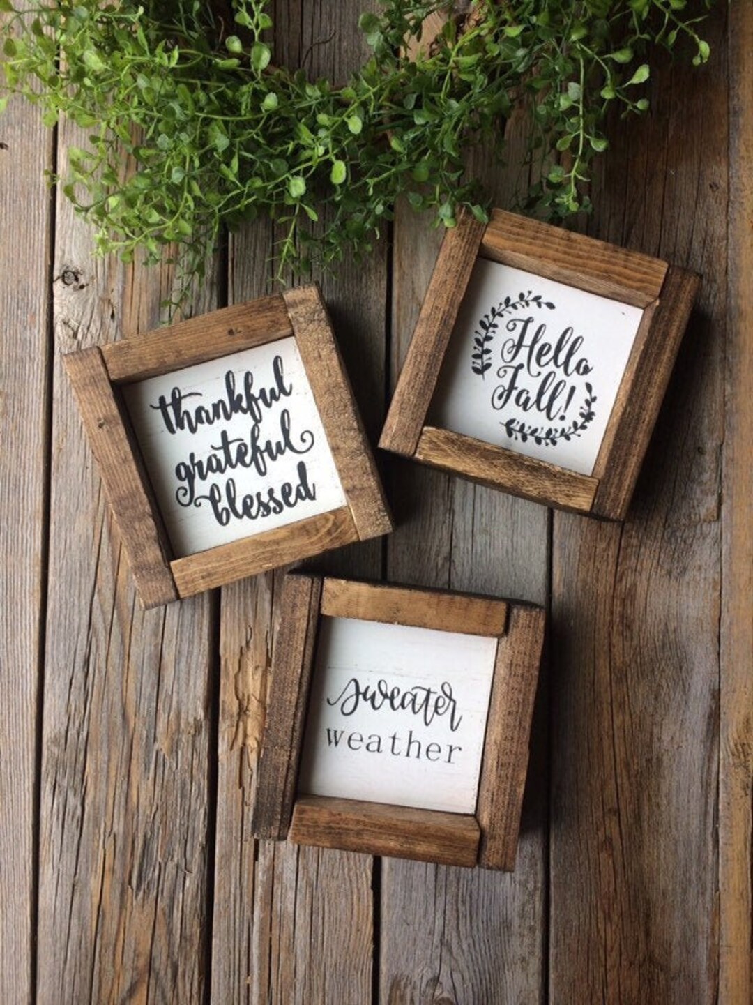 Rustic Fall Signs/ Farmhouse Fall Signs/ Hello Fall/ Sweater Weather ...