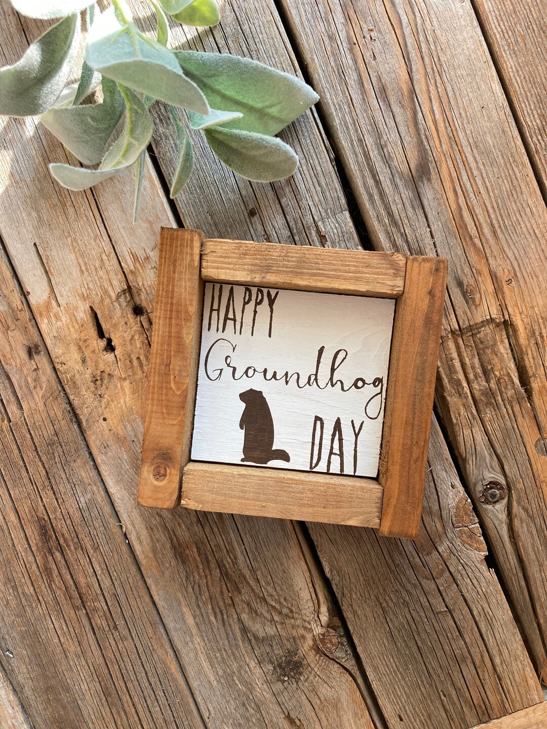 Happy Groundhogs Day Sign Tiered Tray Sign Farmhouse Sign/ Wood Signs ...