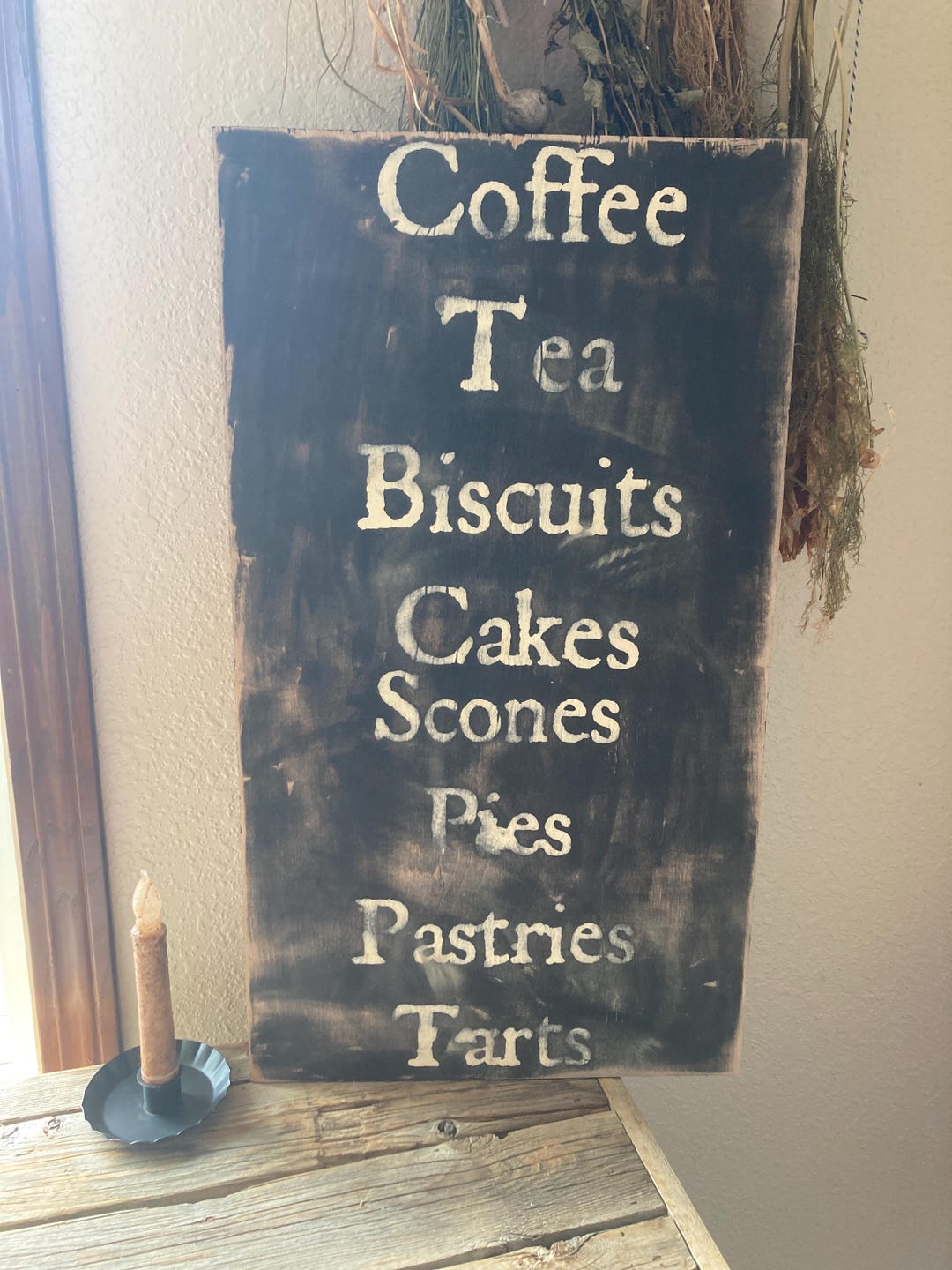 Primitive Tavern Sign/ Colonial Sign/ Rustic Bakery Menu Decor Rustic ...