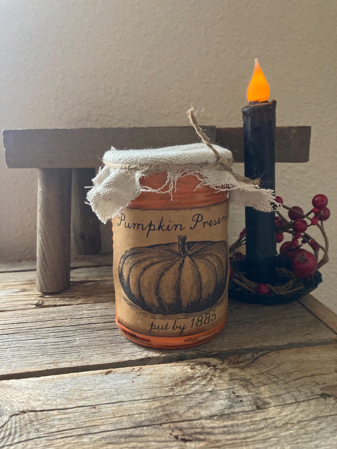 Primitive Thanksgiving Jar Pumpkin Preserves Jar Grateful Jar/primitive ...