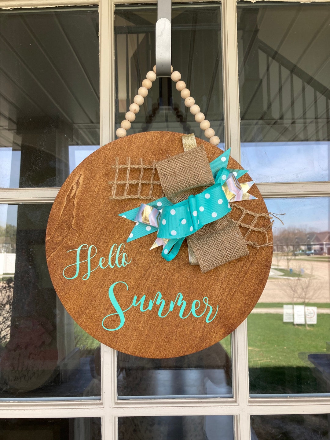 Hello Summer Door Hanger / Summer Door Hanger Front Door Sign ...