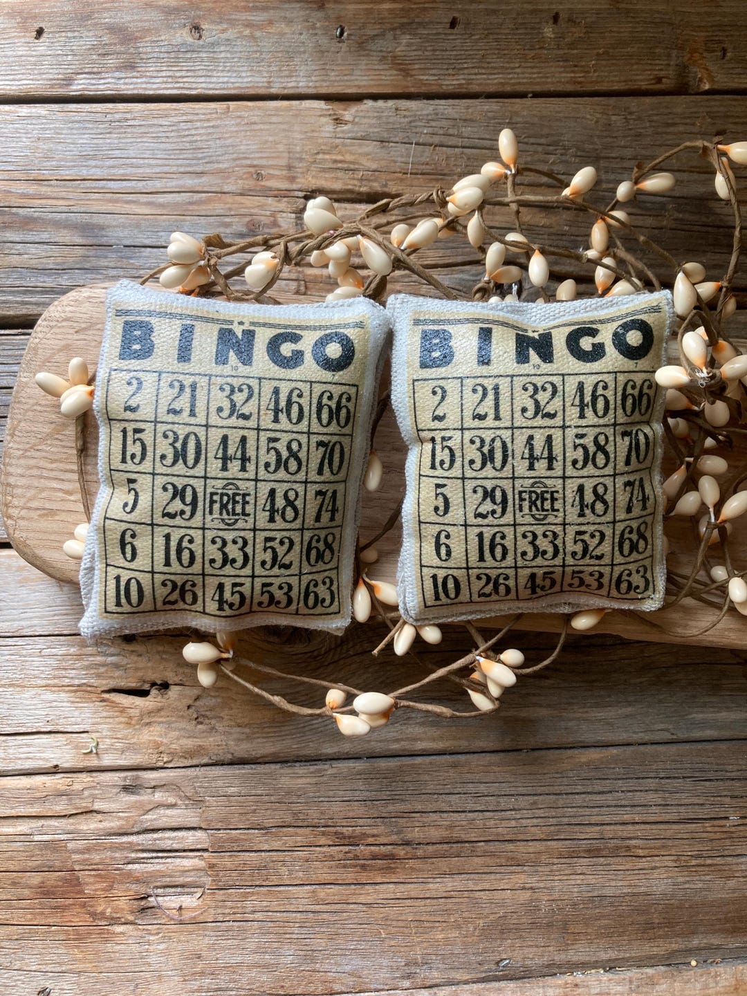 Mini Bingo Card Pillows/ Mini Prim Pillows / Dough Bowl Filler ...