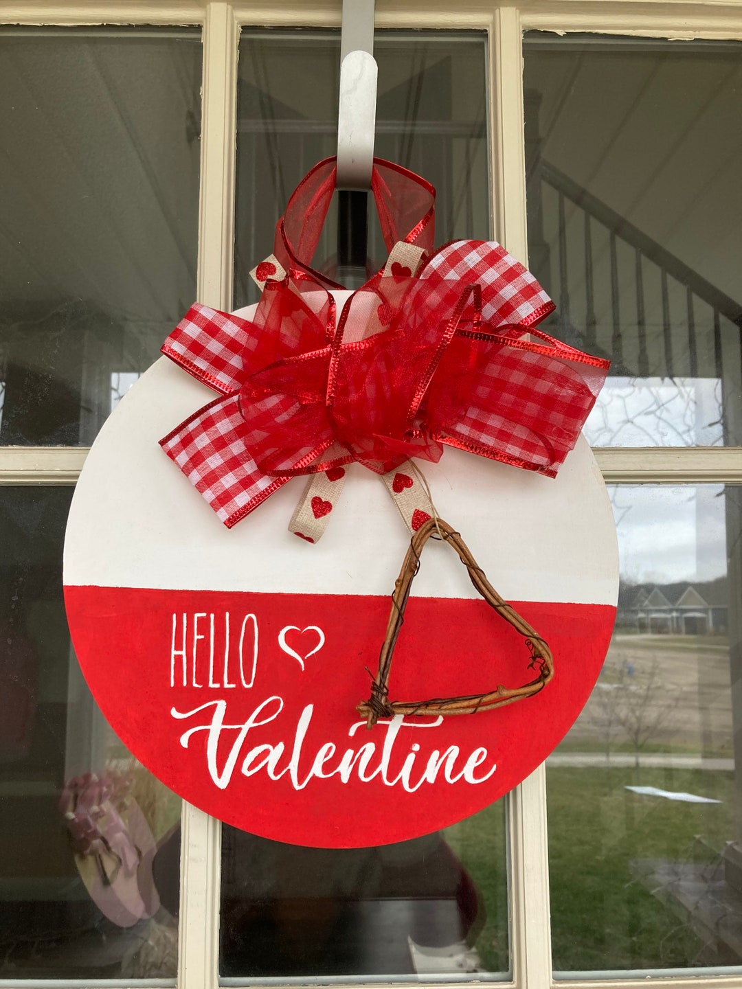 Hello Valentine Door Hanger / Valentines Day Door Hanger Front Door ...