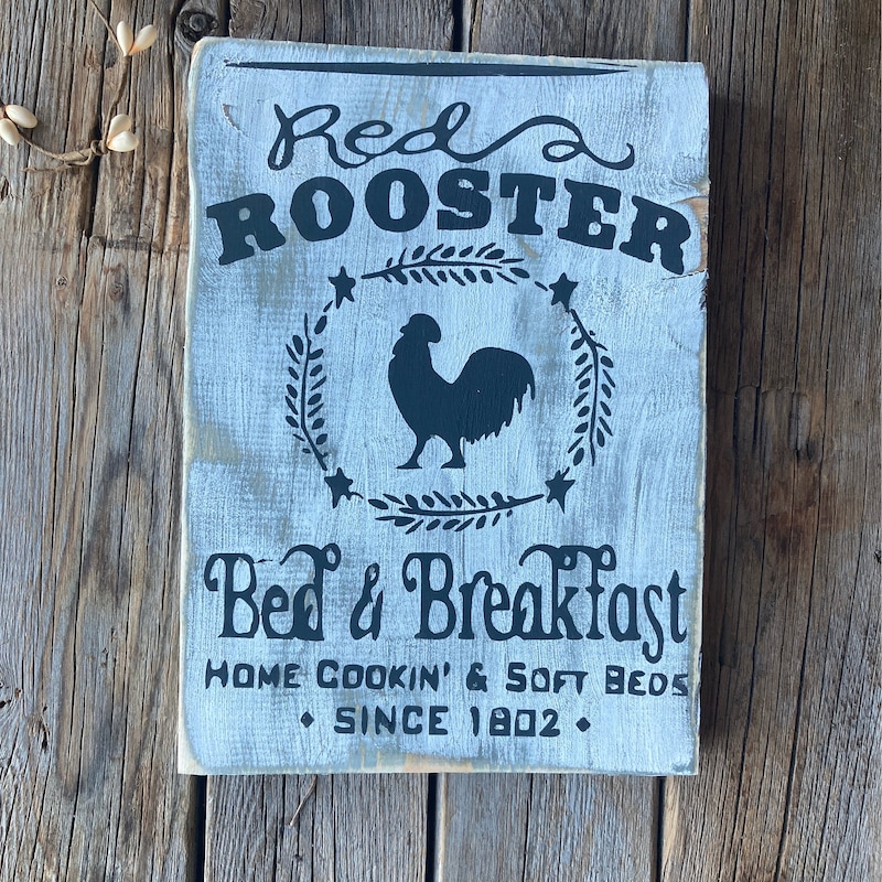 Rooster Bed and Breakfast Sign - Etsy