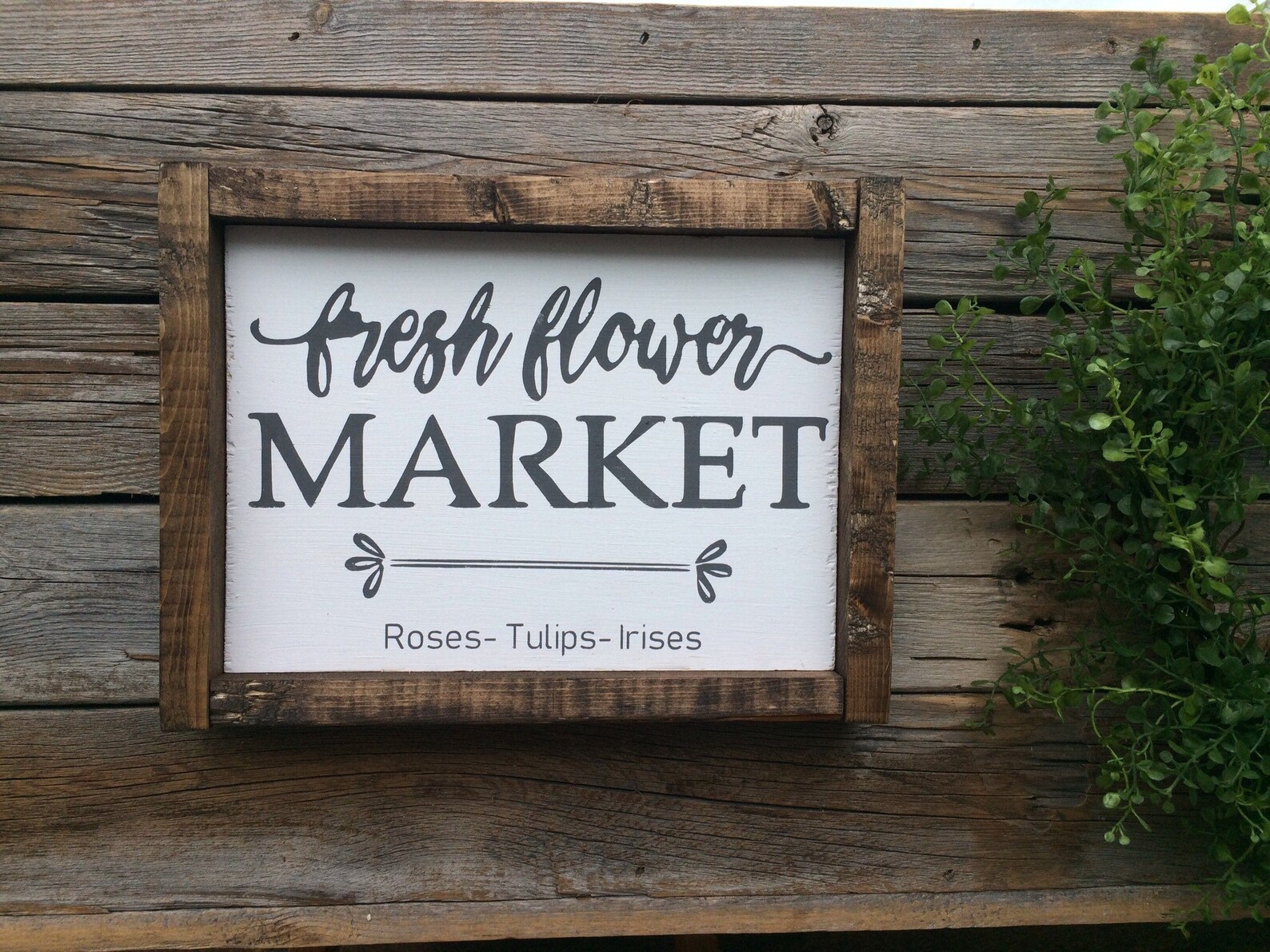 Fresh Flower Market Sign/ Farmhouse Sign/ Spring Sign / Wood - Etsy