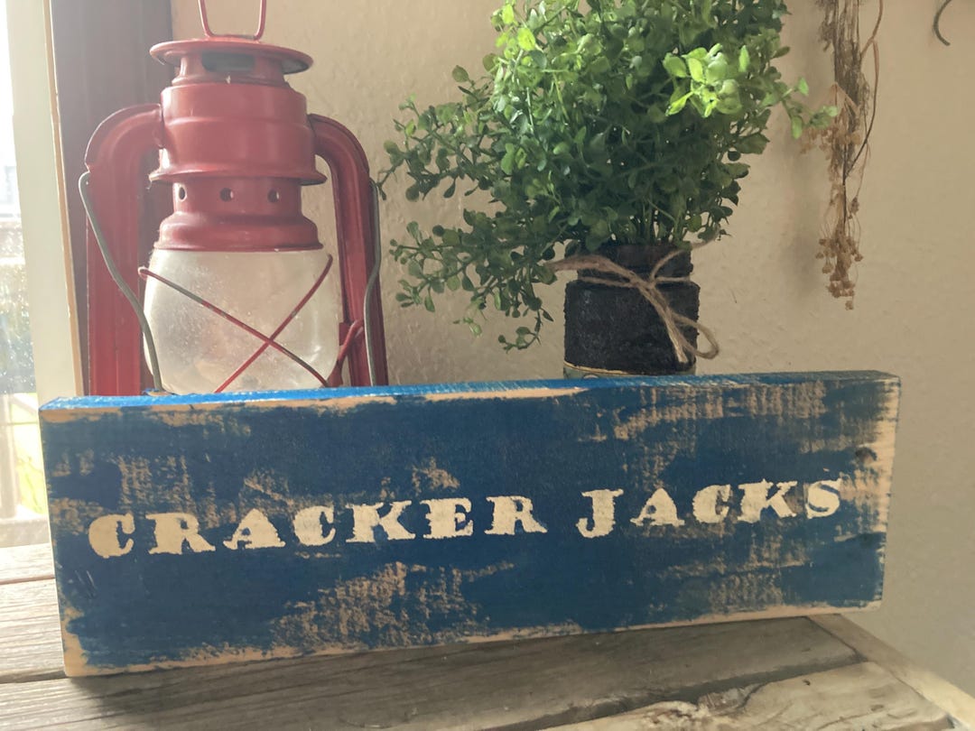 Primitive Cracker Jacks Sign/ July 4 Decor/ USA Decor/ Colonial Decor ...