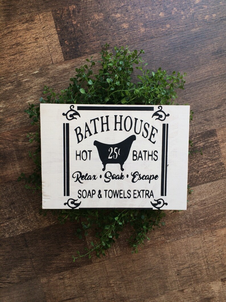Bathroom Signs/ Farmhouse Signs/ Farmhouse Decor/ Bathroom - Etsy