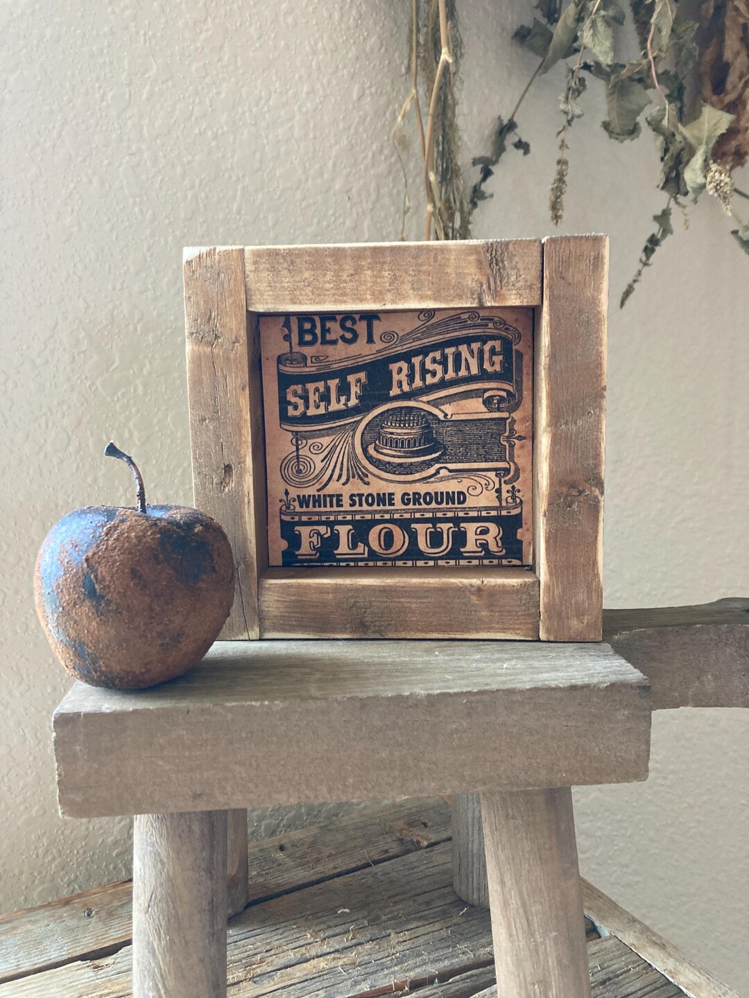 Primitive Self Rising Flour - Rough Framevintage Tiered Tray Signs ...