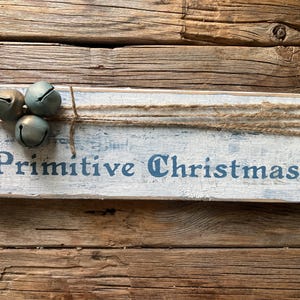 Primitive Christmas Sign Vintage Decor, Primitive Decor Rustic Sign ...