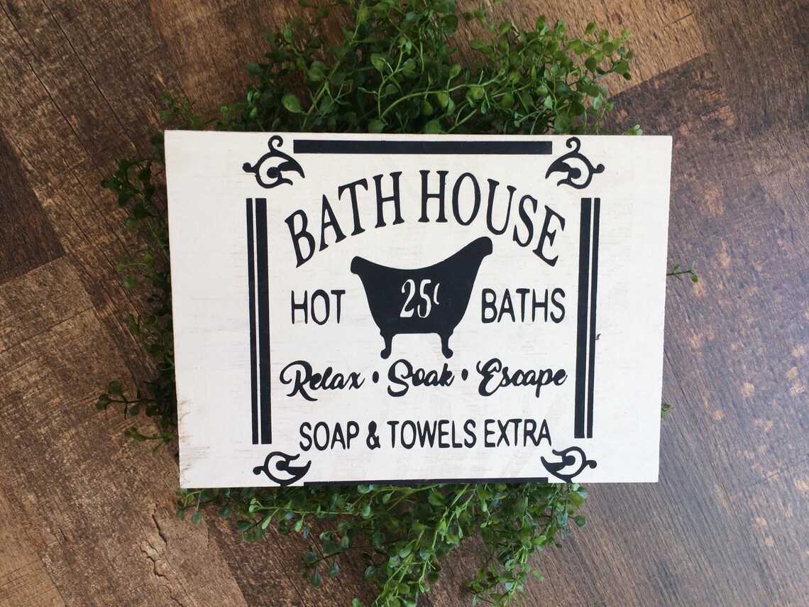 Bathroom Signs/ Farmhouse Signs/ Farmhouse Decor/ Bathroom - Etsy