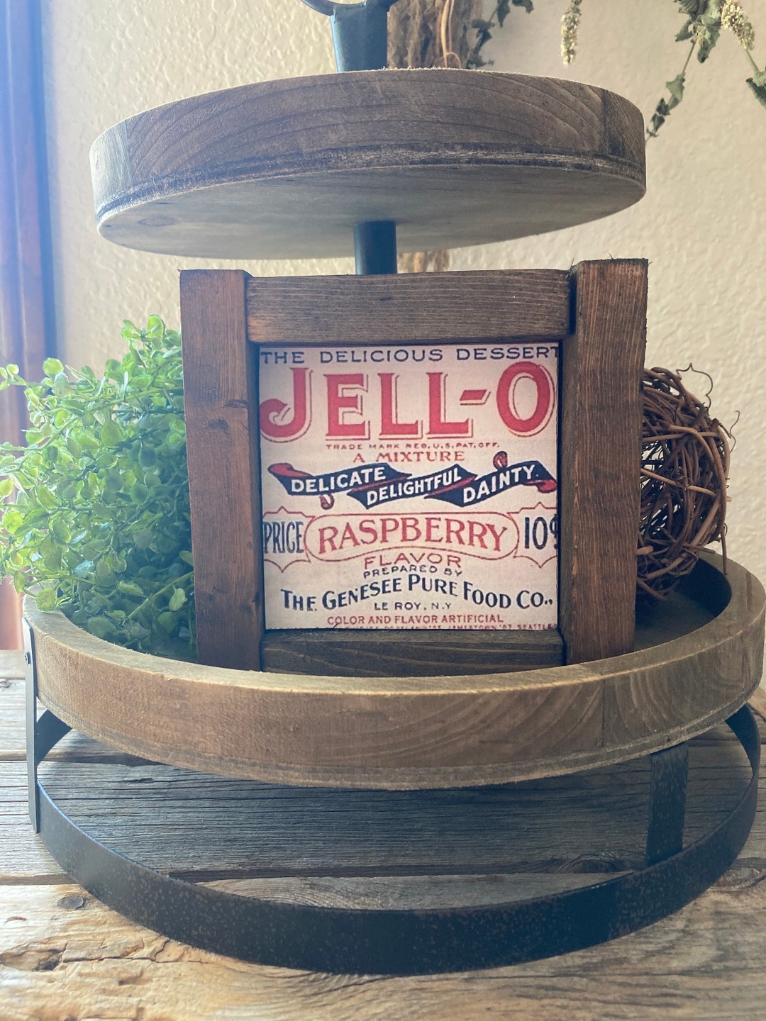 Vintage Inspired Cracker Jello Sign/ Patriotic Tiered Tray Sign/ USA ...
