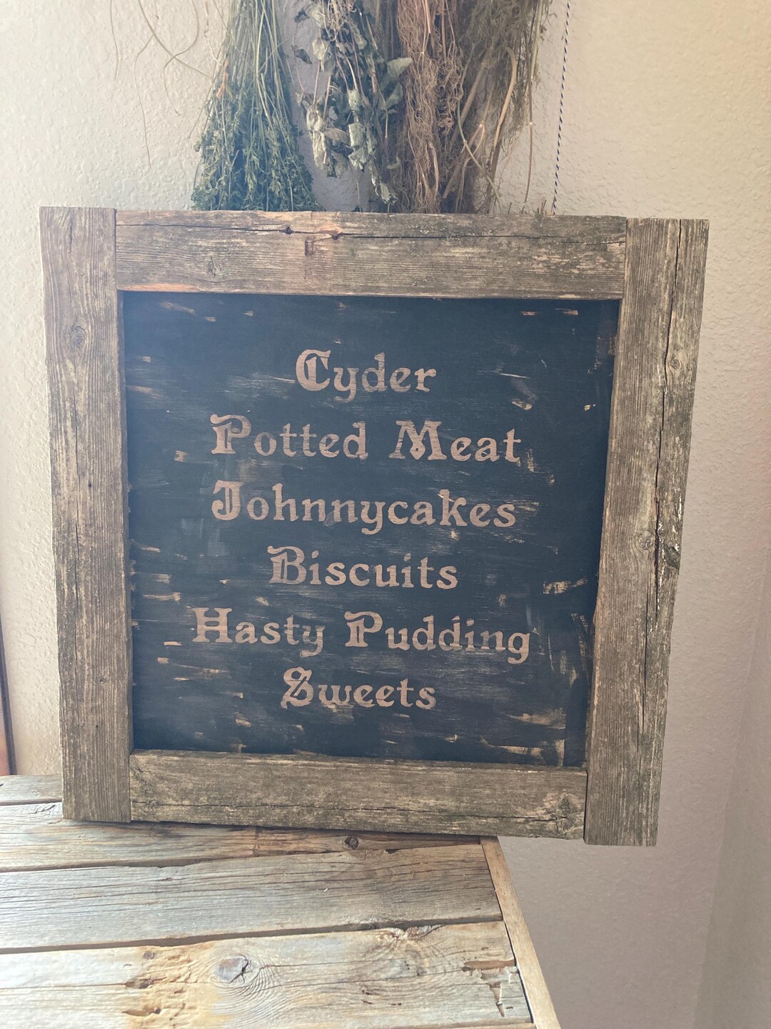 Primitive Tavern Sign/ Colonial Sign Decor Rustic Sign/ Vintage Dining ...