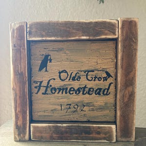 Primitive Olde Crow Homestead Sign / Tiered Tray Sign/ Primitive Sign ...